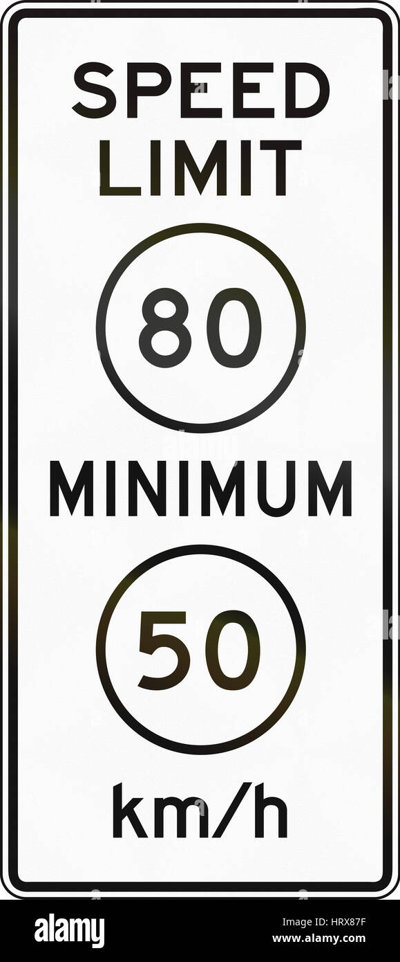 United States MUTCD road sign - Speed limit Stock Photo - Alamy