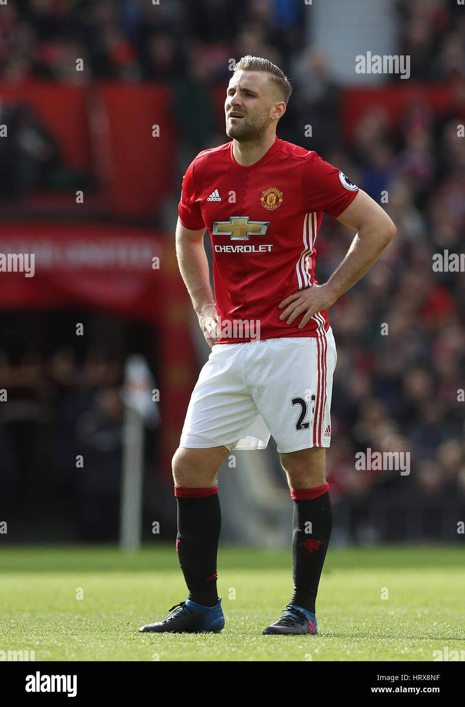Manchester United's Luke Shaw Stock Photo - Alamy