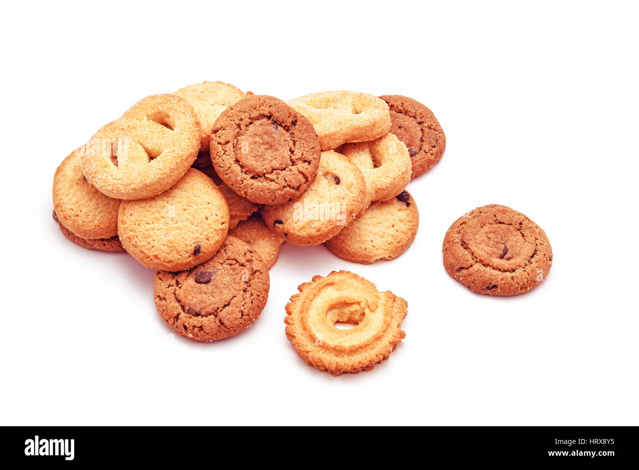 sweet biscuits variation isolated on white Stock Photo - Alamy