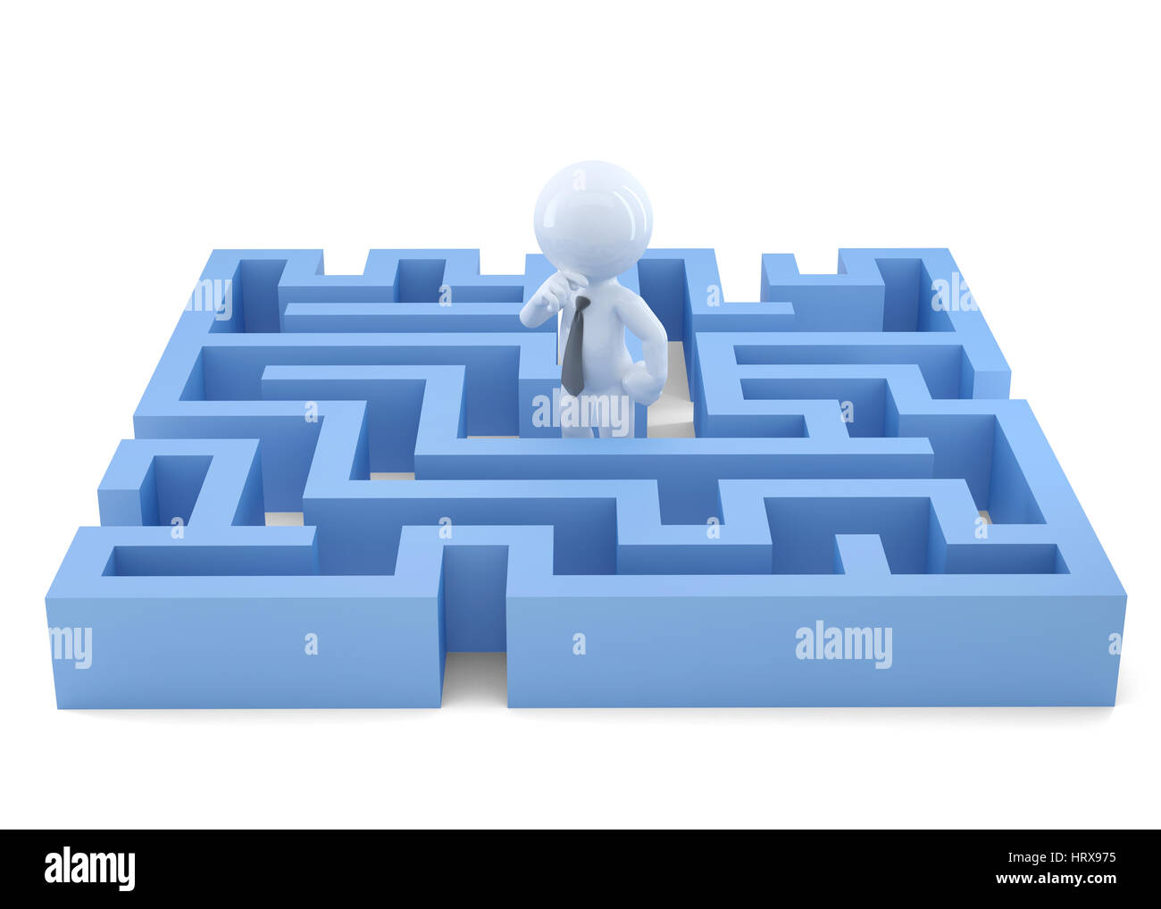 3d man making decision puzzle hi-res stock photography and images - Alamy