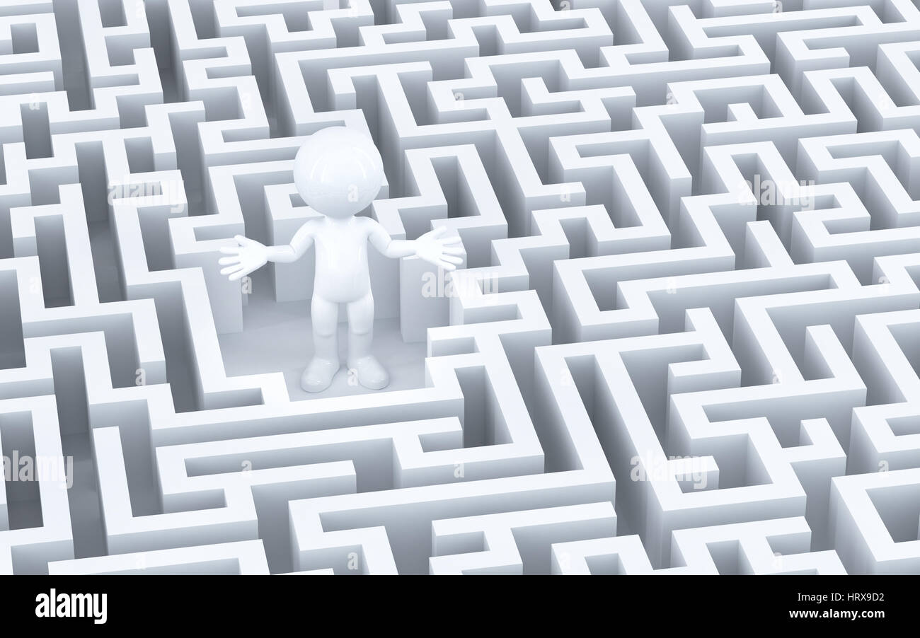 3d man lost hi-res stock photography and images - Alamy