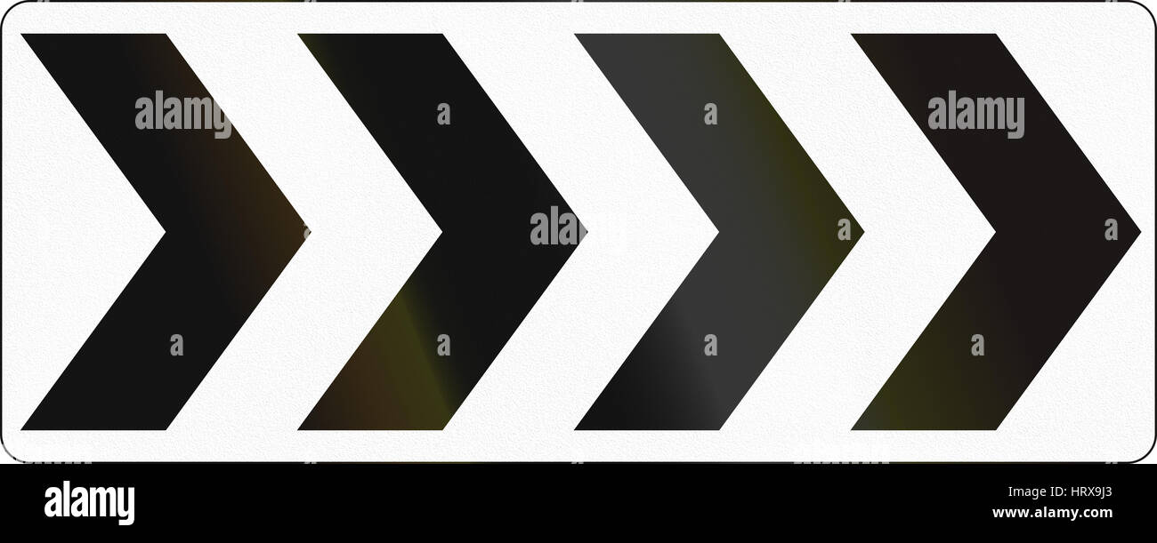 United States MUTCD road sign - Chevron to the right Stock Photo - Alamy