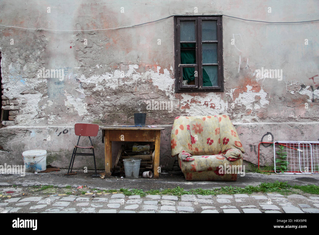 Street Of Poor Part Of The City Stock Photo - Alamy
