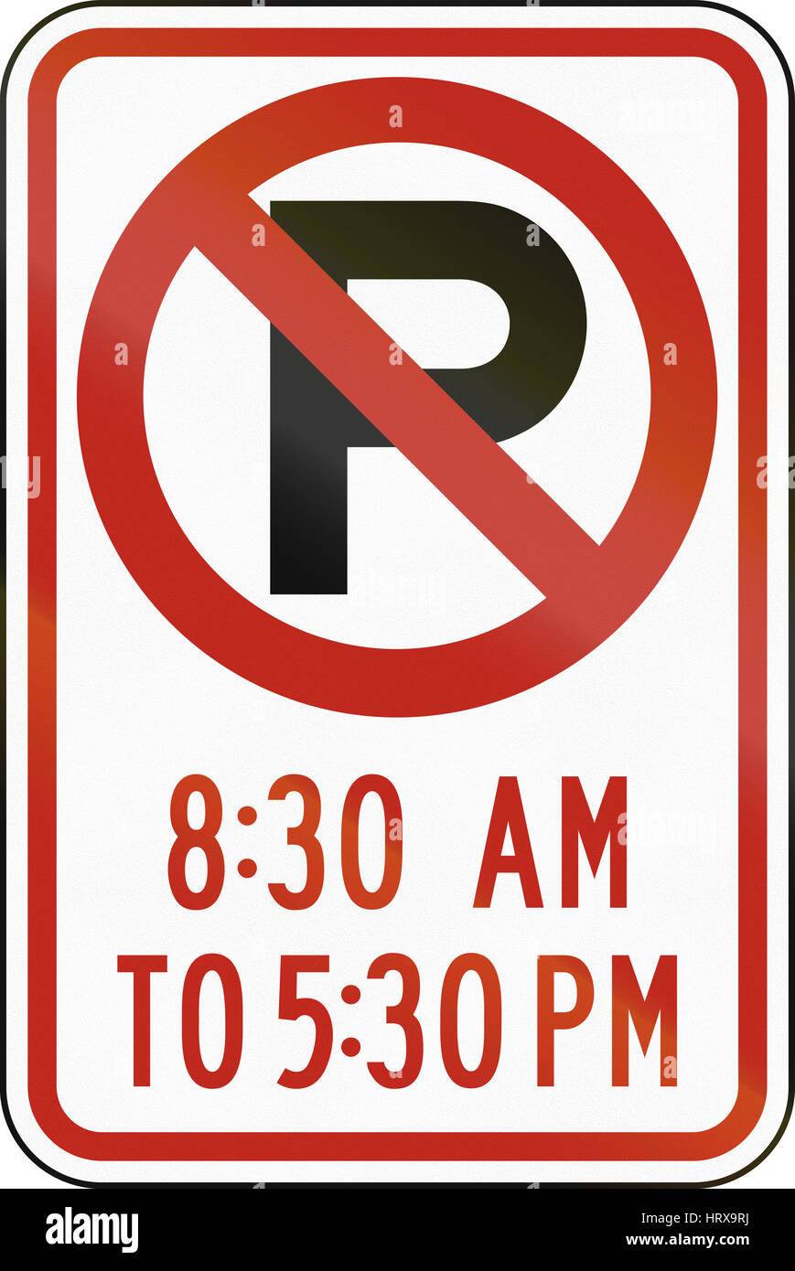 United States MUTCD regulatory road sign - No parking at specified ...