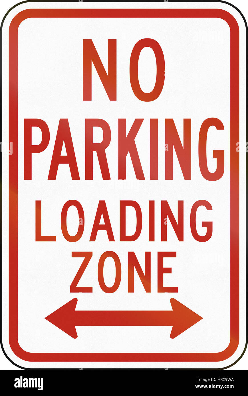 United States MUTCD regulatory road sign - No parking Stock Photo - Alamy