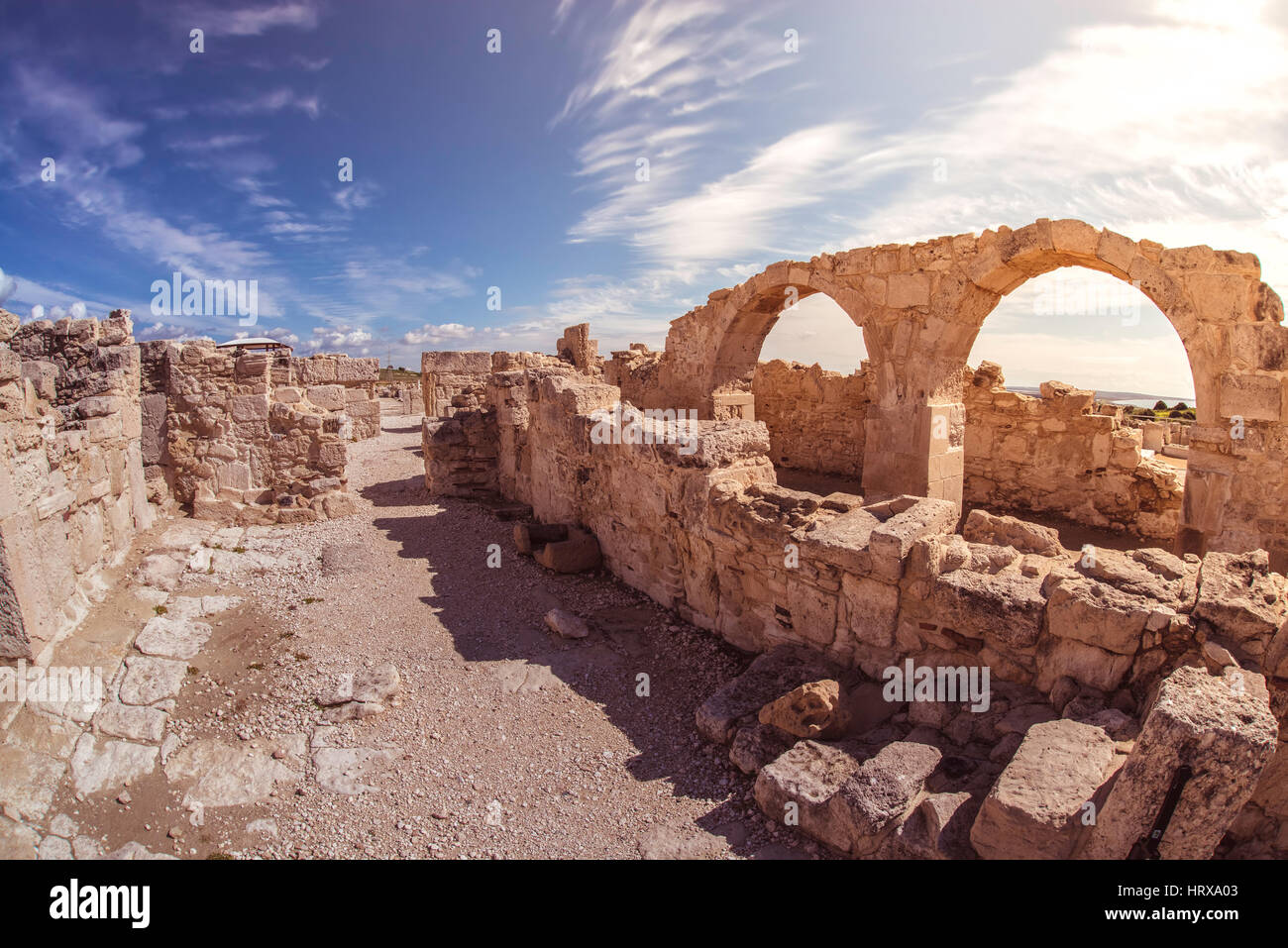 Ancient Arches at Kourion archaeological site. Limassol District ...