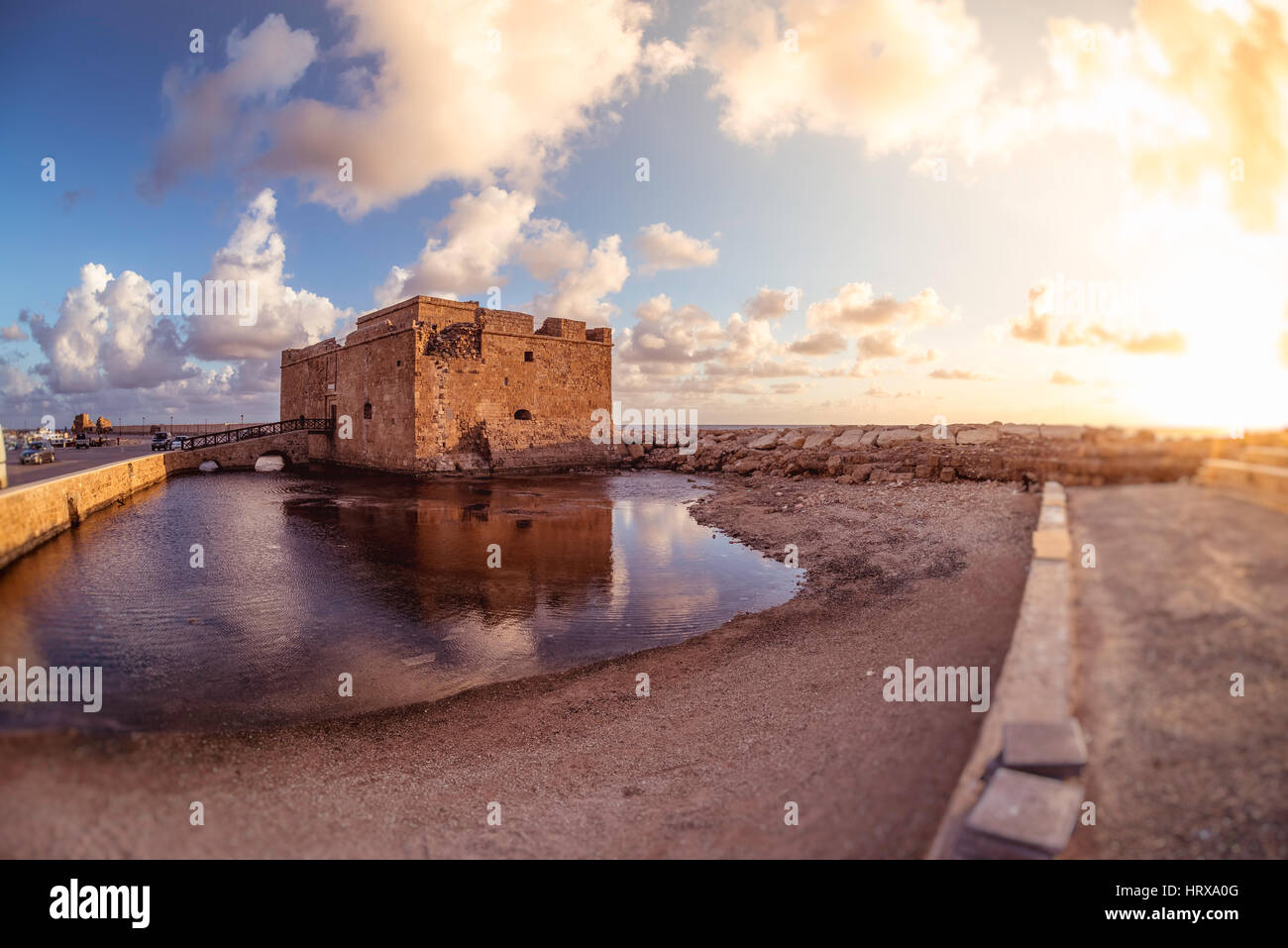 Famous medieval castle at Paphos harbor. Cyprus Stock Photo - Alamy