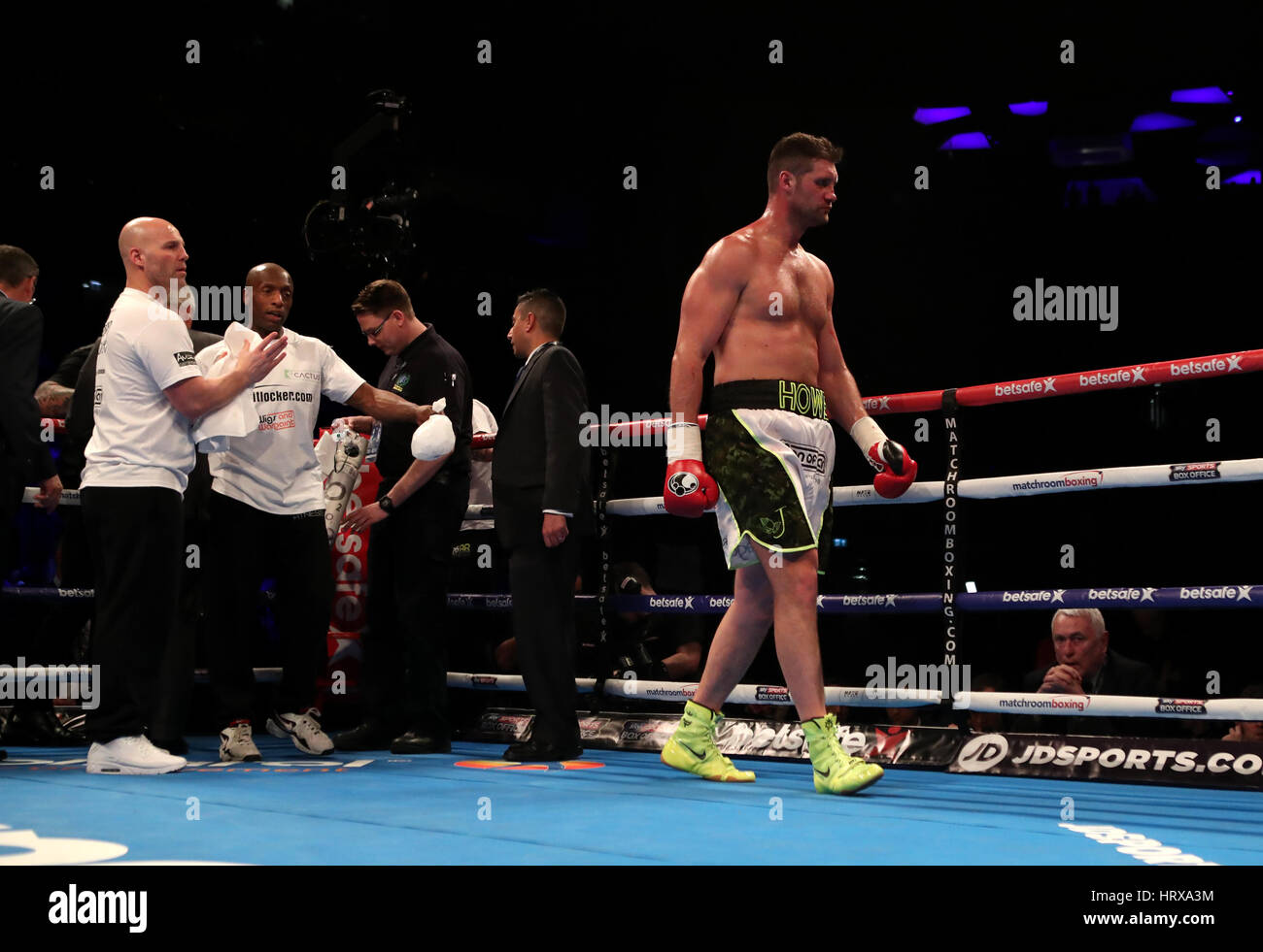 David Howe after his loss to Dave Allen in the heavyweight contest at ...