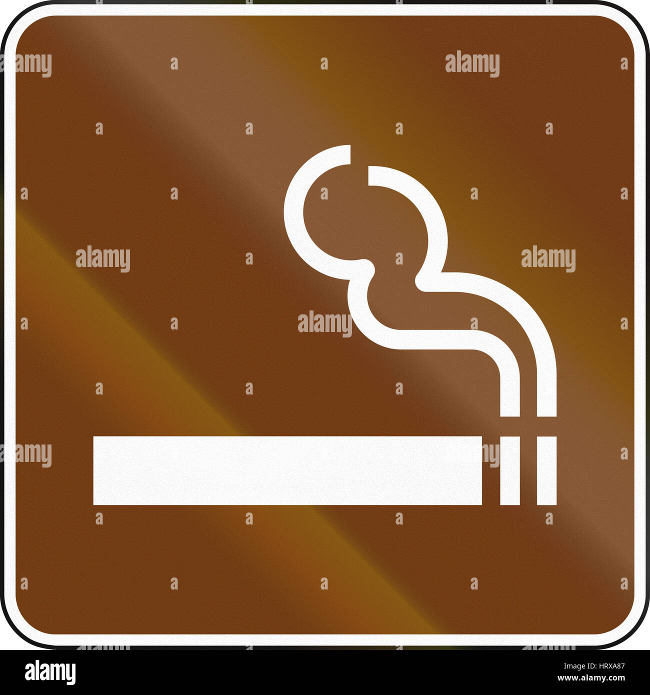 United States MUTCD guide road sign - Smokers area Stock Photo - Alamy