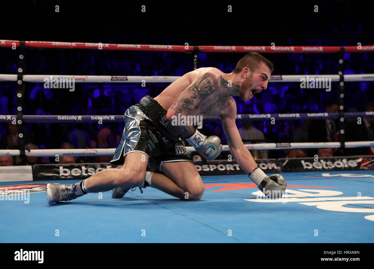 Sam Eggington celebrates victory over Paulie Malignaggi in the ...