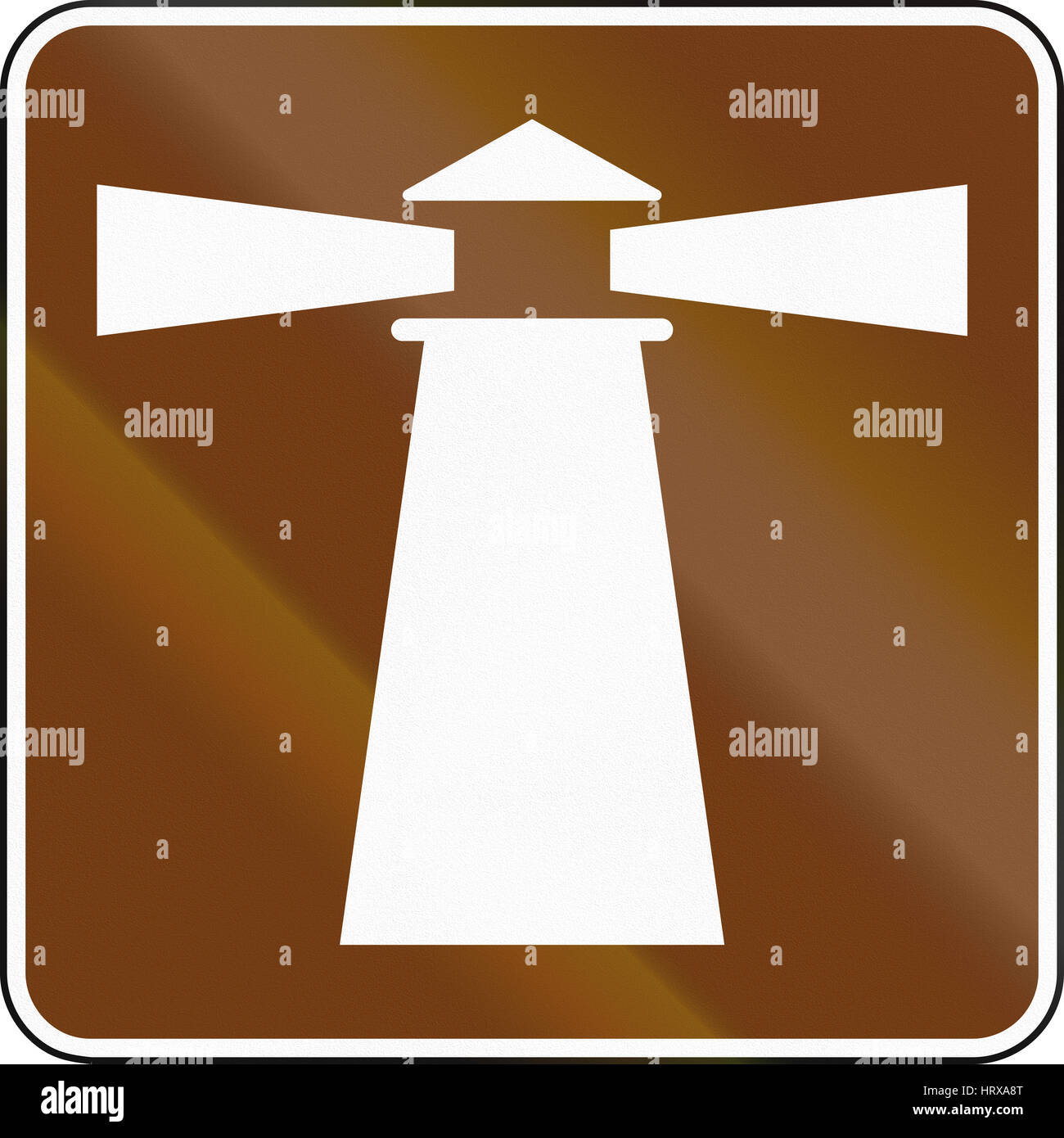 United States MUTCD guide road sign - Lighthouse Stock Photo - Alamy