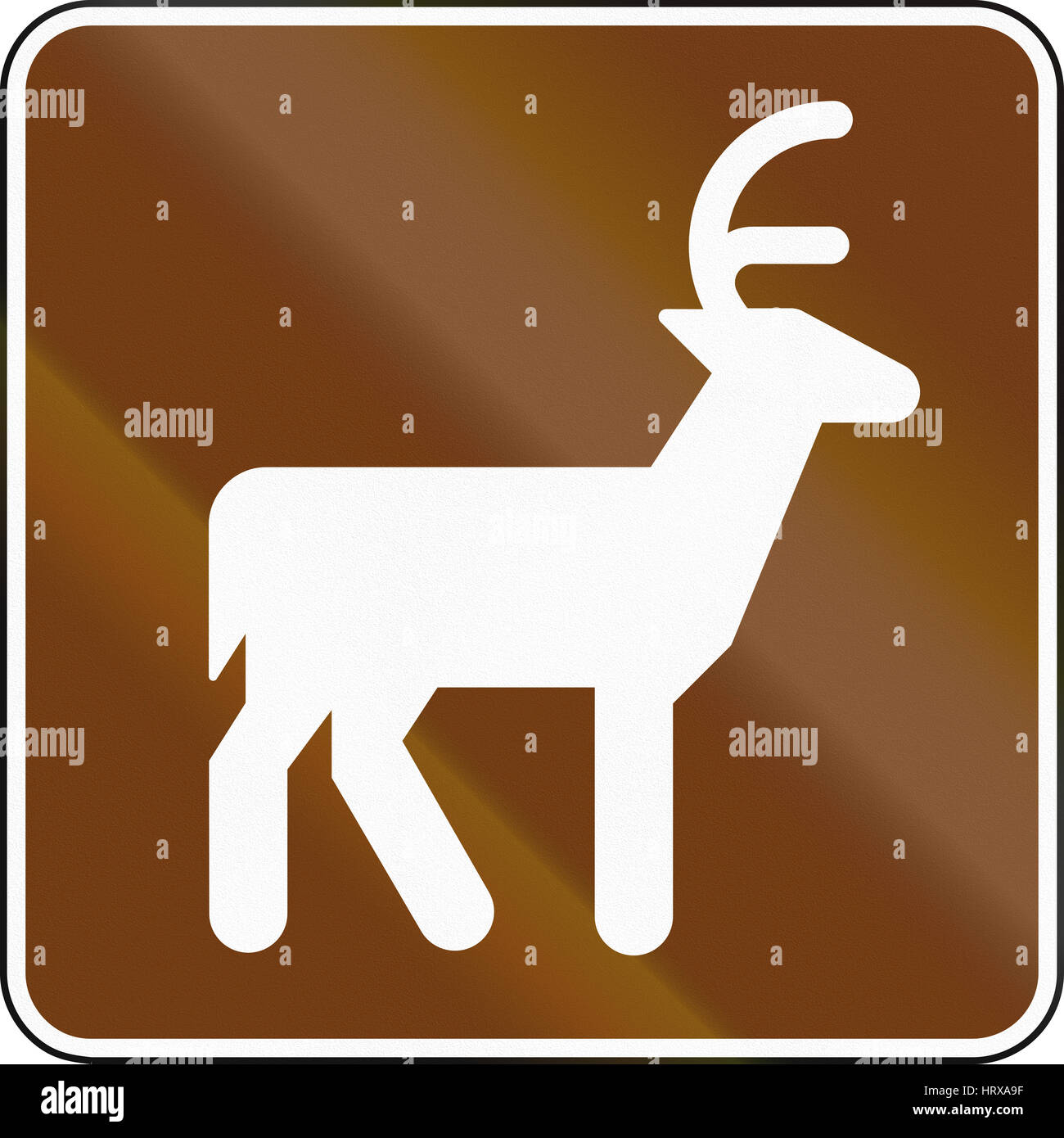 United States MUTCD guide road sign - Deer Viewing Area Stock Photo - Alamy