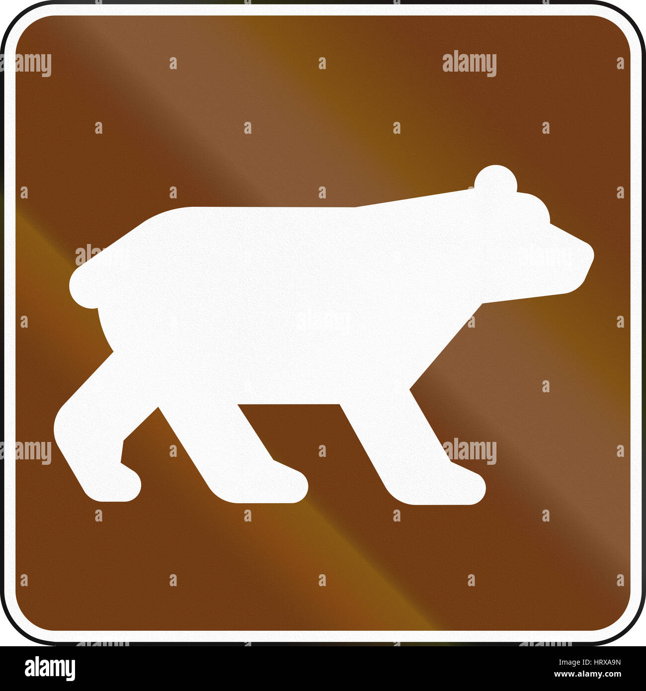 United States MUTCD guide road sign - Bear Viewing Area Stock Photo - Alamy