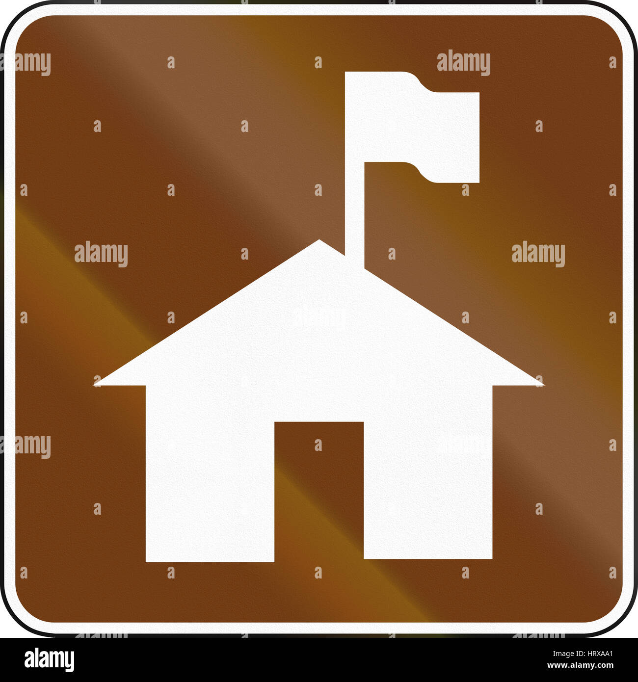 United States MUTCD guide road sign - Lodge Stock Photo - Alamy