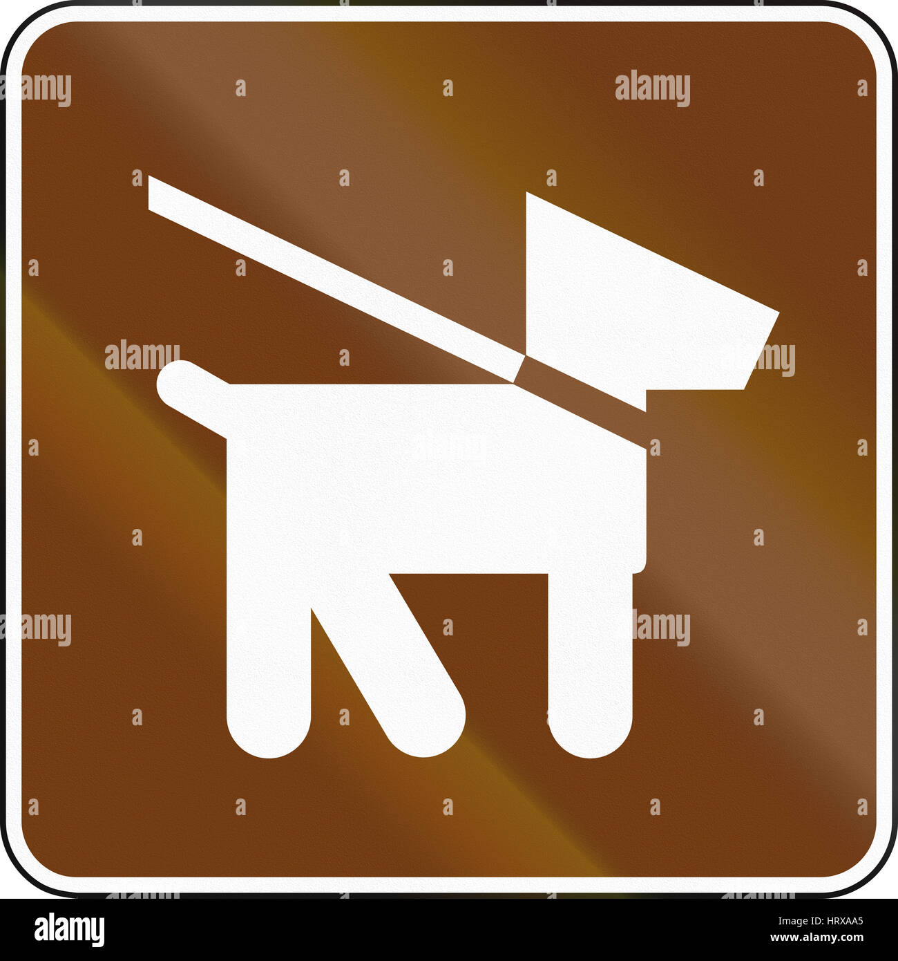 United States MUTCD guide road sign - Dog walk area Stock Photo - Alamy
