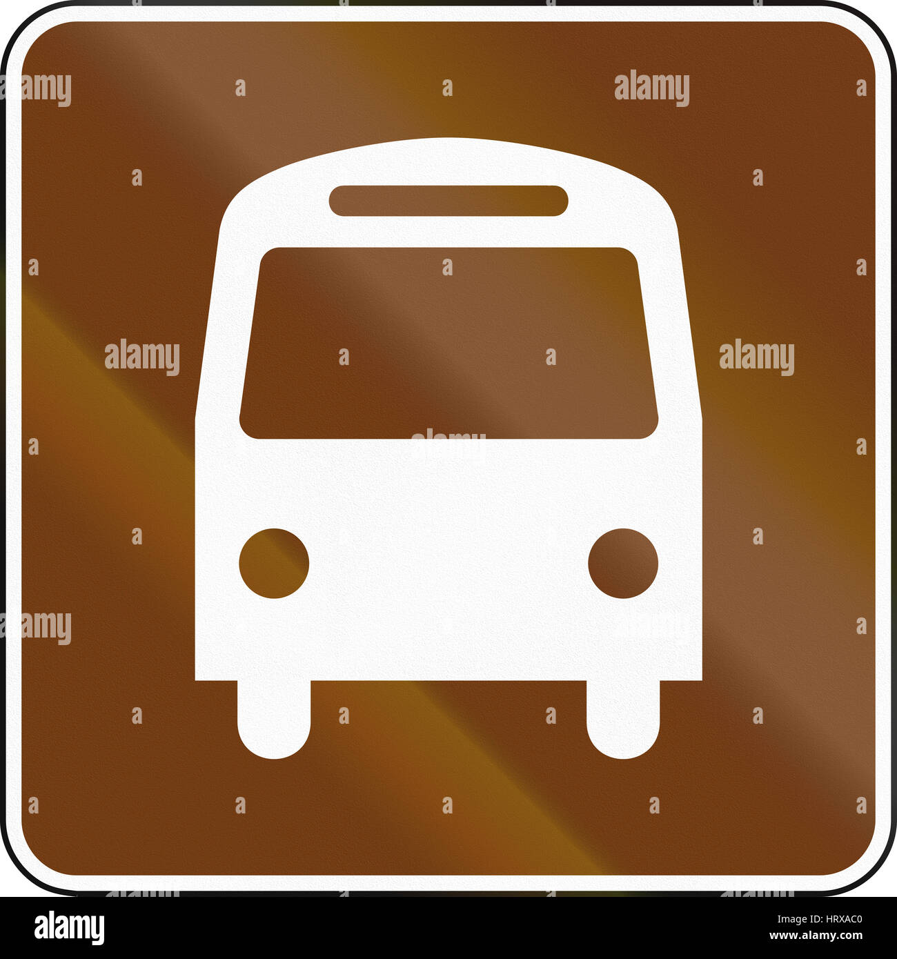 United States MUTCD guide road sign - Bus station Stock Photo - Alamy