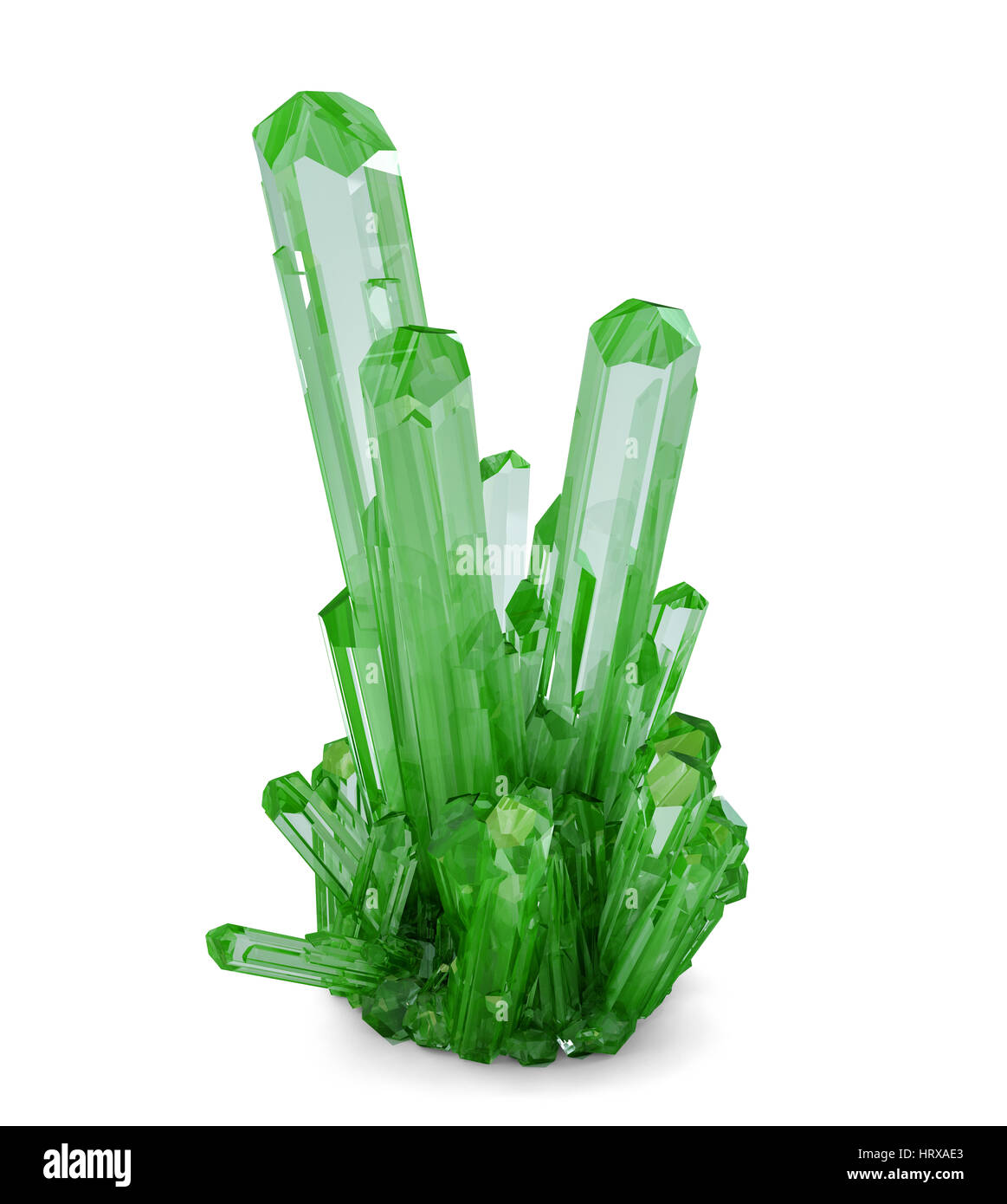 Emerald crystals. Isolated over white. Contains clipping path Stock ...