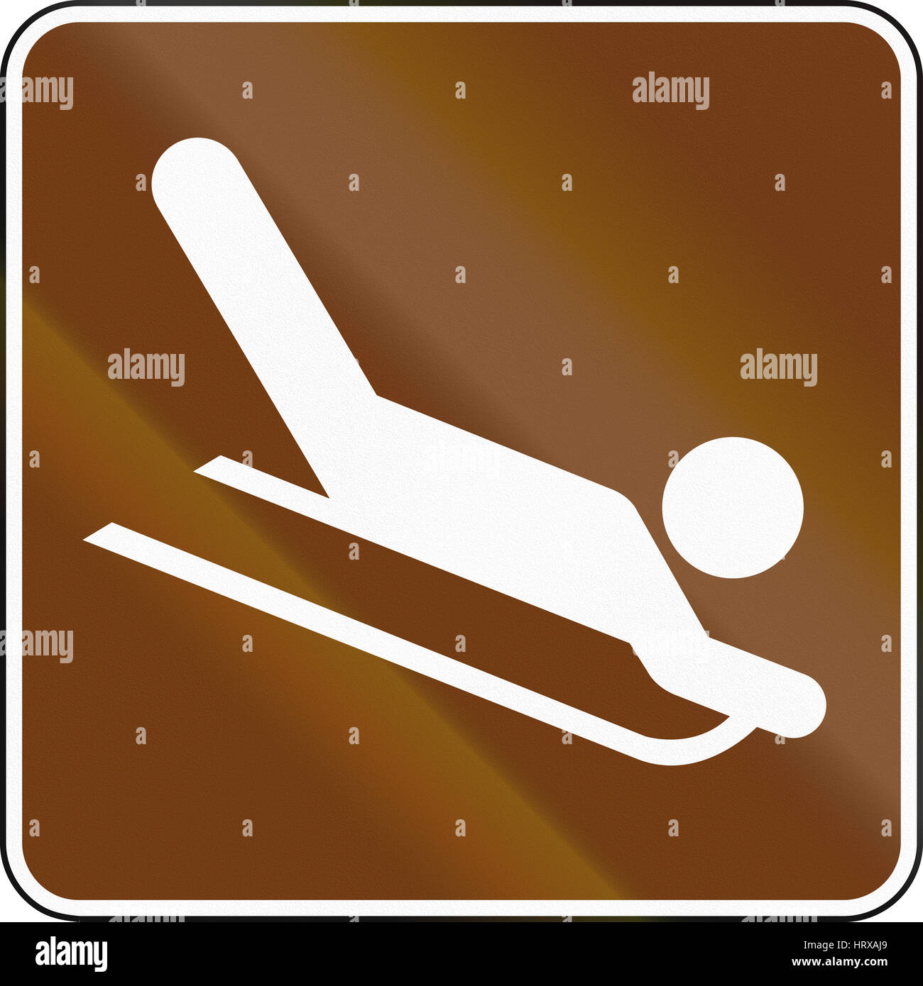 United States MUTCD guide road sign - Sledding Stock Photo - Alamy