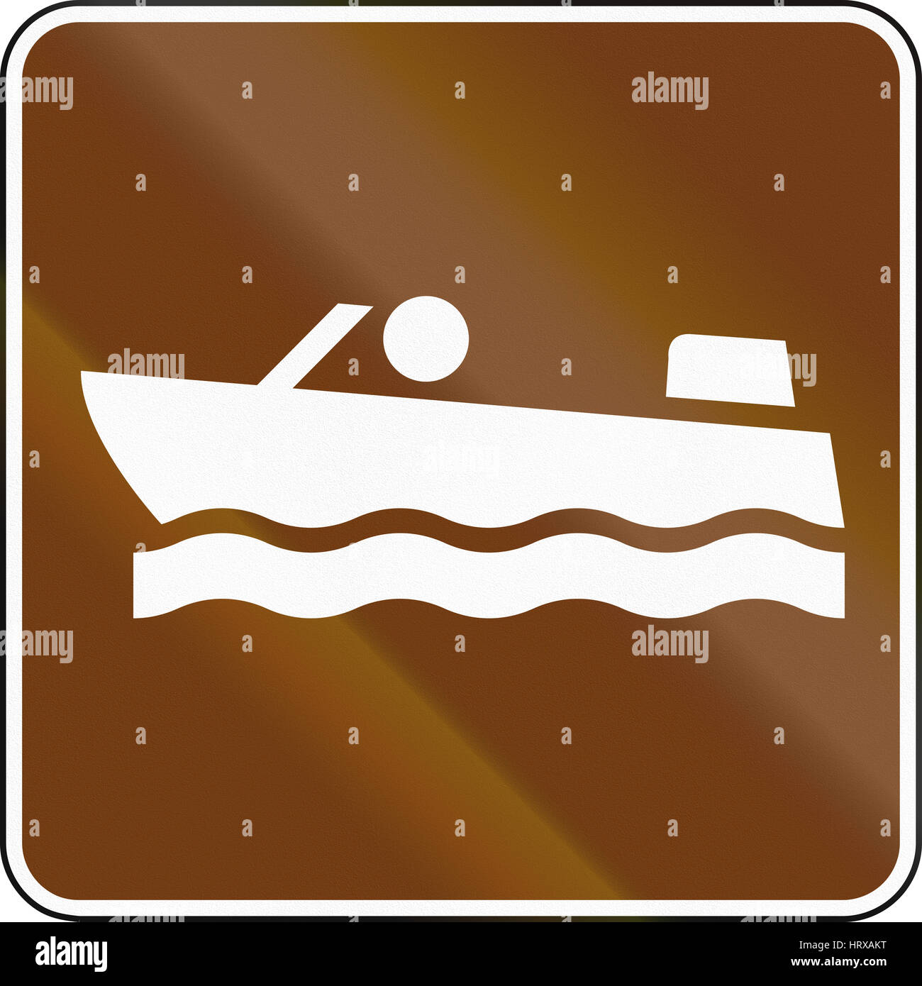 United States MUTCD guide road sign - Motorboats Stock Photo - Alamy