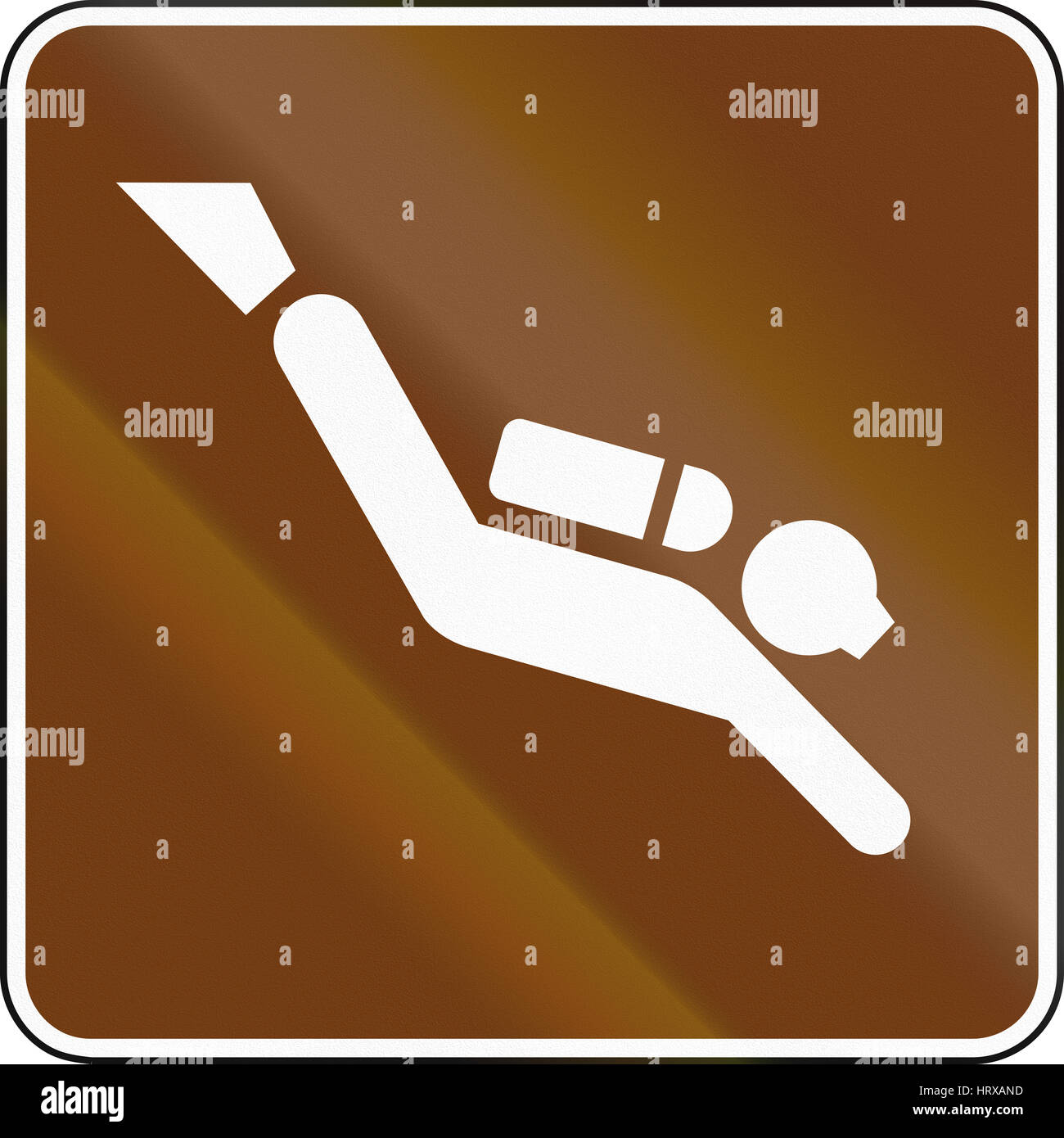 United States MUTCD guide road sign - Scuba-diving Stock Photo - Alamy