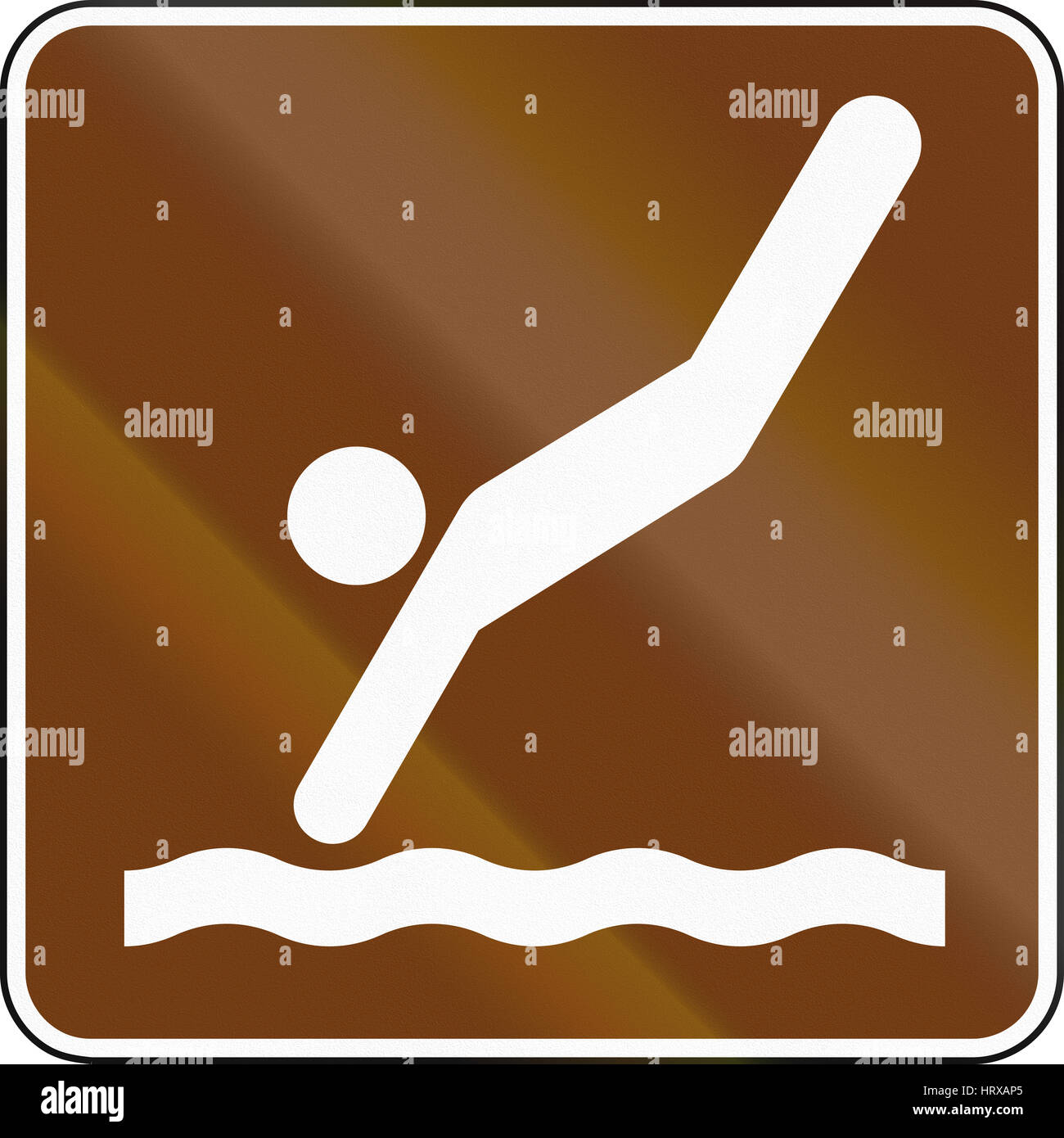 United States MUTCD guide road sign - Diving Stock Photo - Alamy