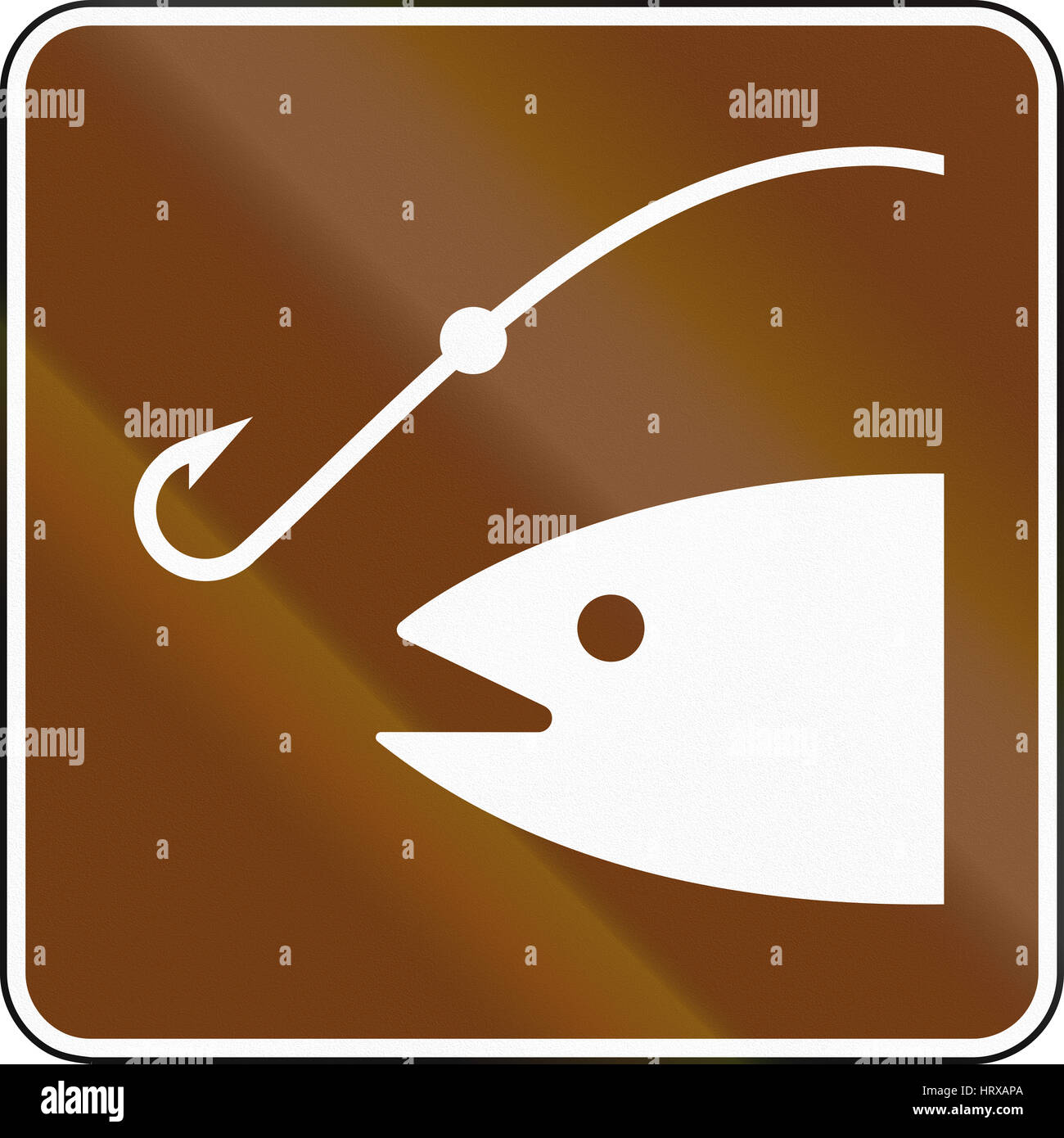 United States MUTCD guide road sign - Fishing Stock Photo - Alamy