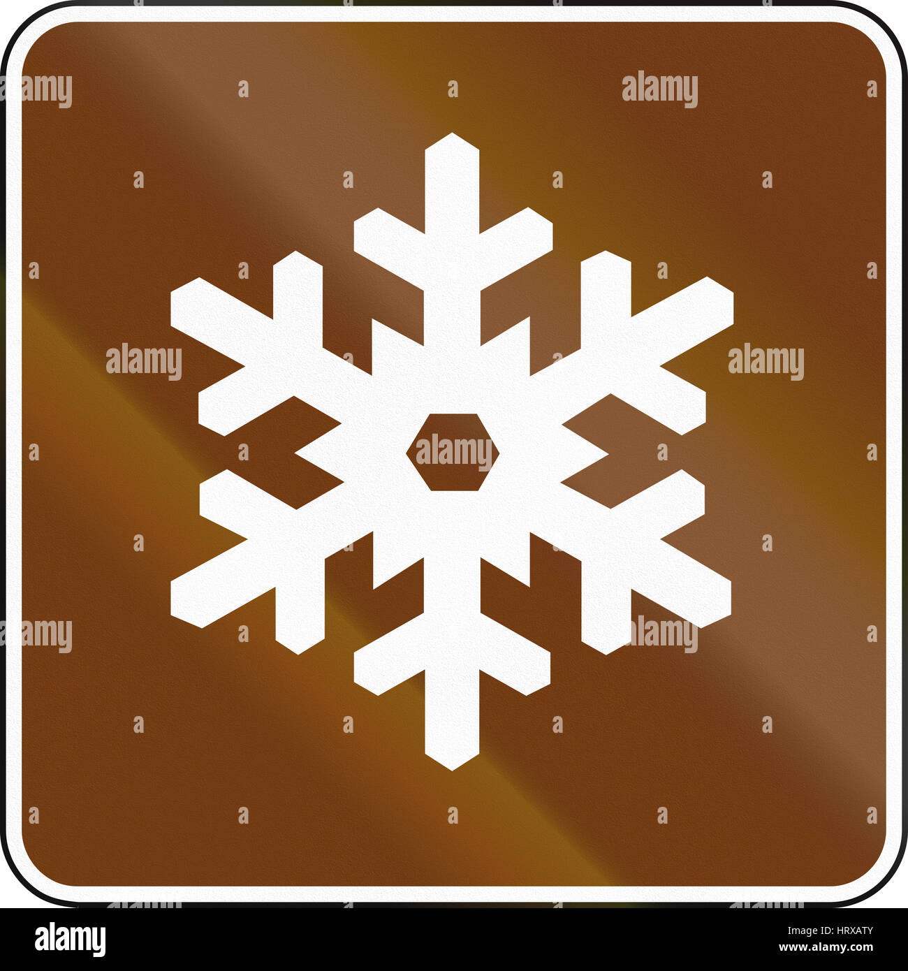 United States MUTCD guide road sign - Winter Recreational Area Stock ...