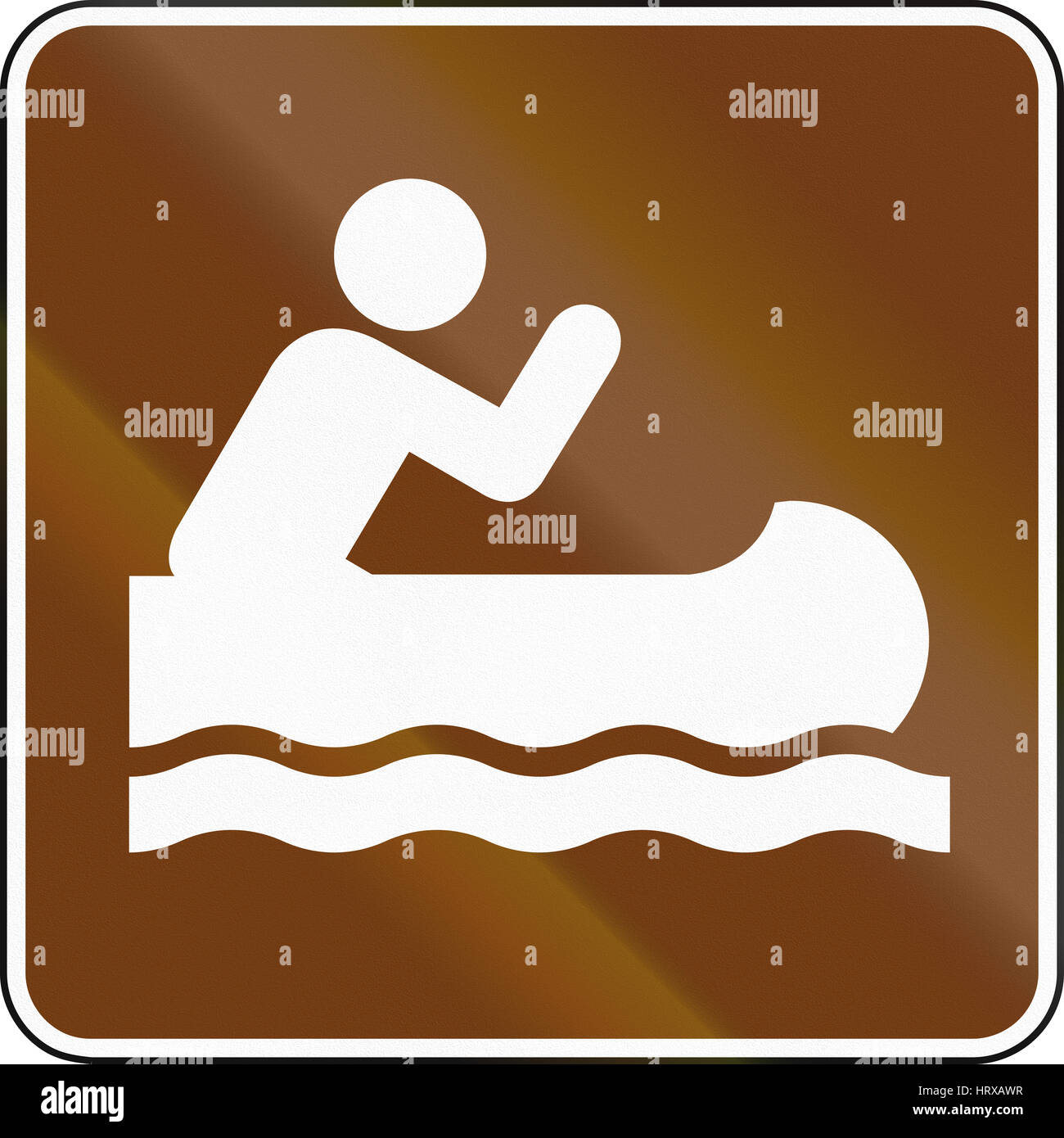 United States MUTCD guide road sign - Canoeing Stock Photo - Alamy