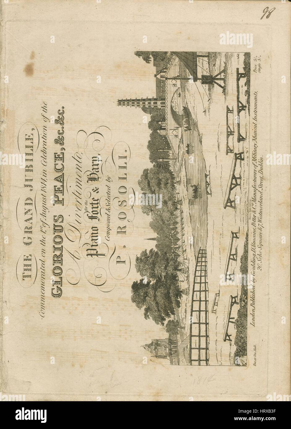 Sheet music cover image of the song 'The Grand Jubille, A Divertimento ...