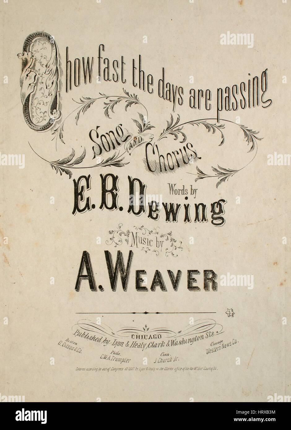 Sheet music cover image of the song 'O How Fast the Days are Passing ...