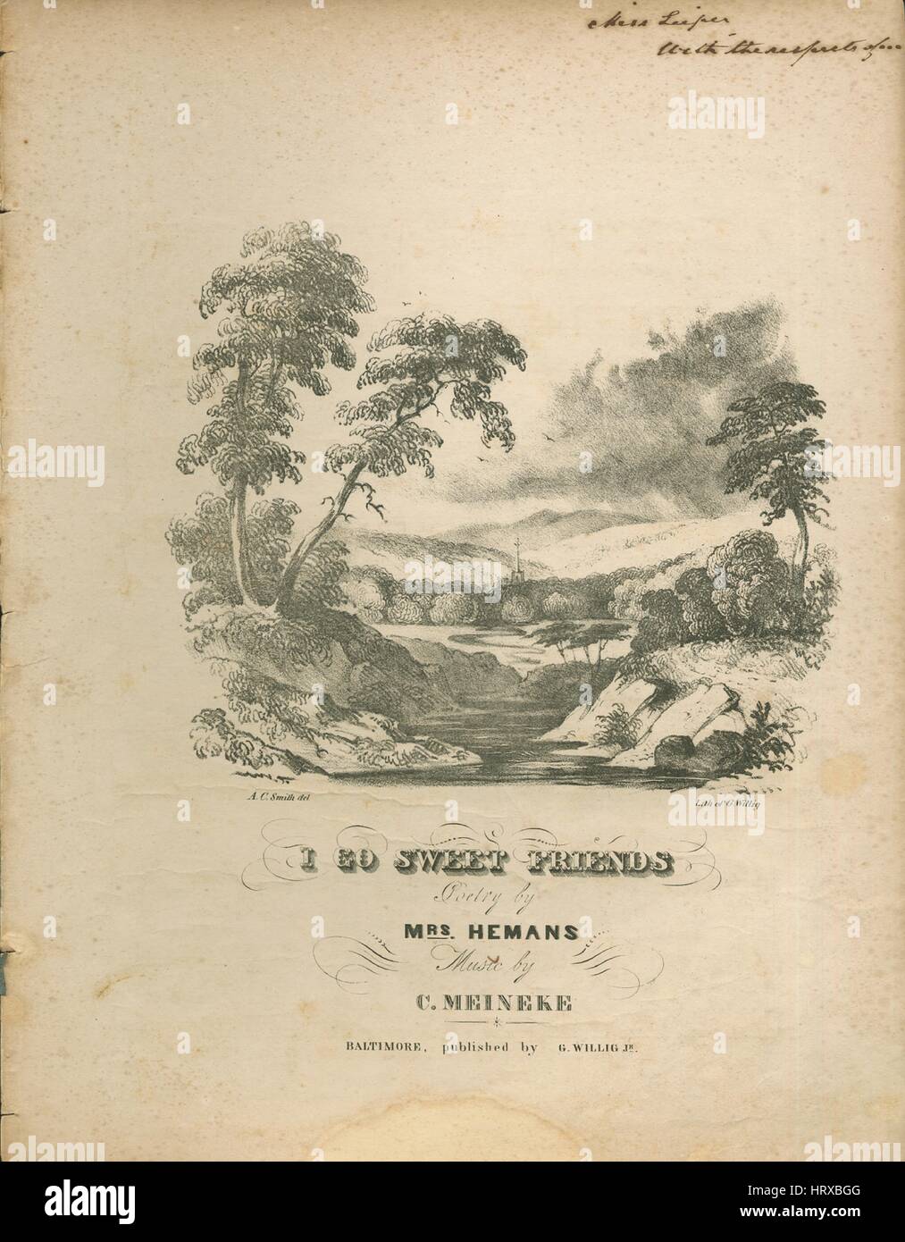 Sheet music cover image of the song 'I Go Sweet Friends', with original ...