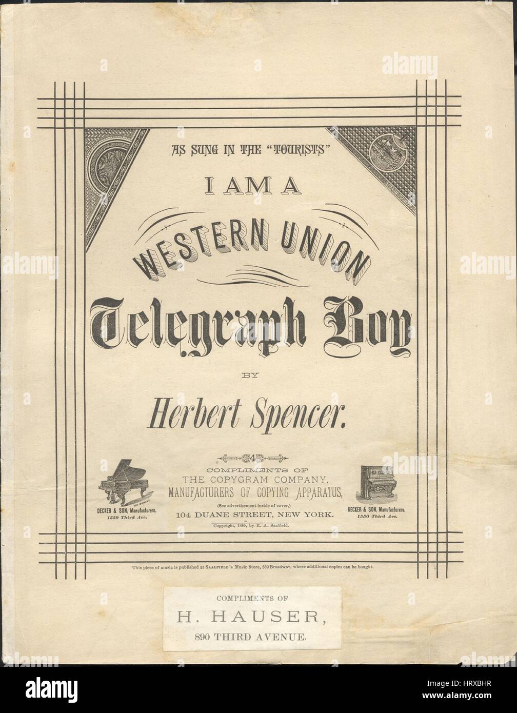 Western union telegraph company hi-res stock photography and images - Alamy