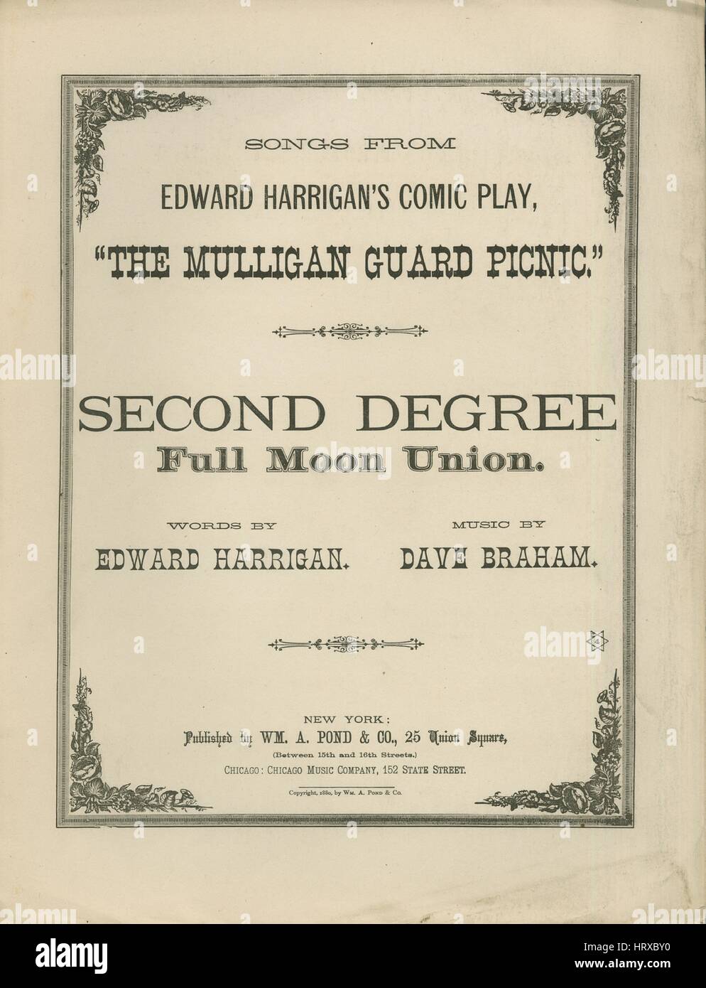 1880 sheet music hi-res stock photography and images - Alamy