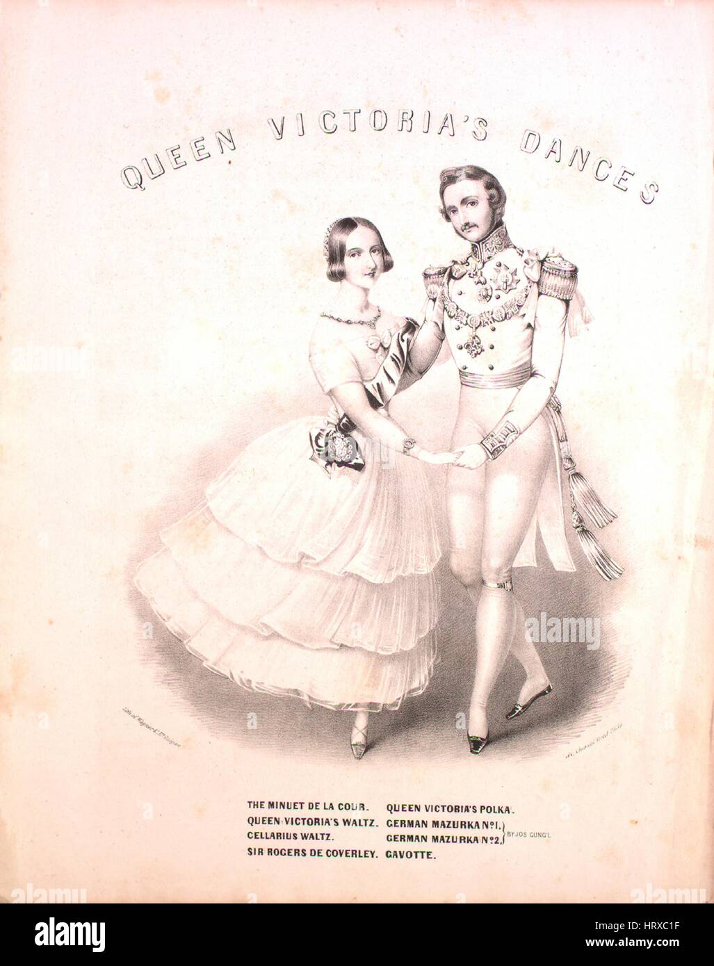 Sheet music cover image of the song 'Queen Victoria's Dances', with ...