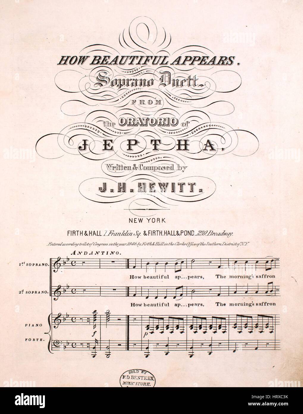 Sheet music cover image of the song 'How Beautiful Appears Soprano ...
