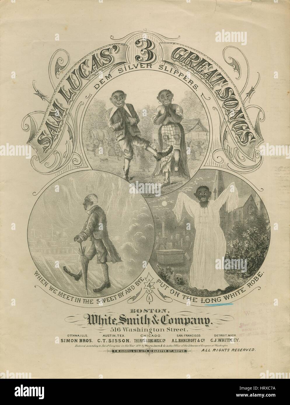 Sheet music cover image of the song 'Put on the Long White Robe', with ...