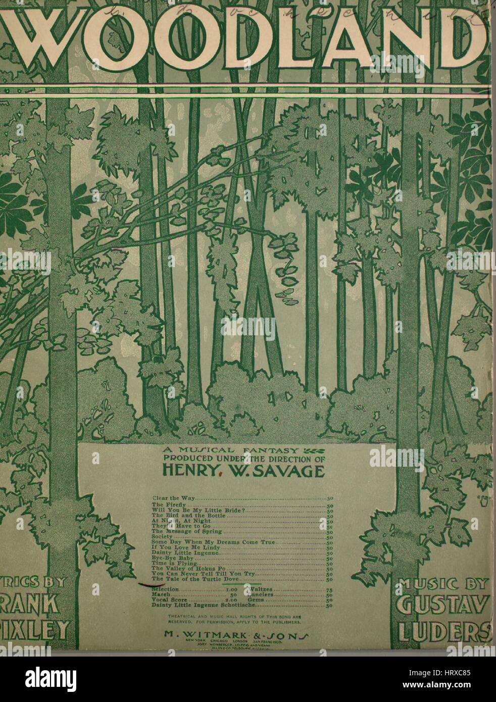 Sheet Music Cover Image Of The Song Selection From Woodland With sheet-music-cover-image-of-the-song-selection-from-woodland-with