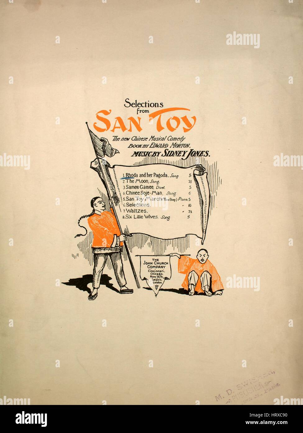 Sheet music cover image of the song 'Selections from San Toy The New ...