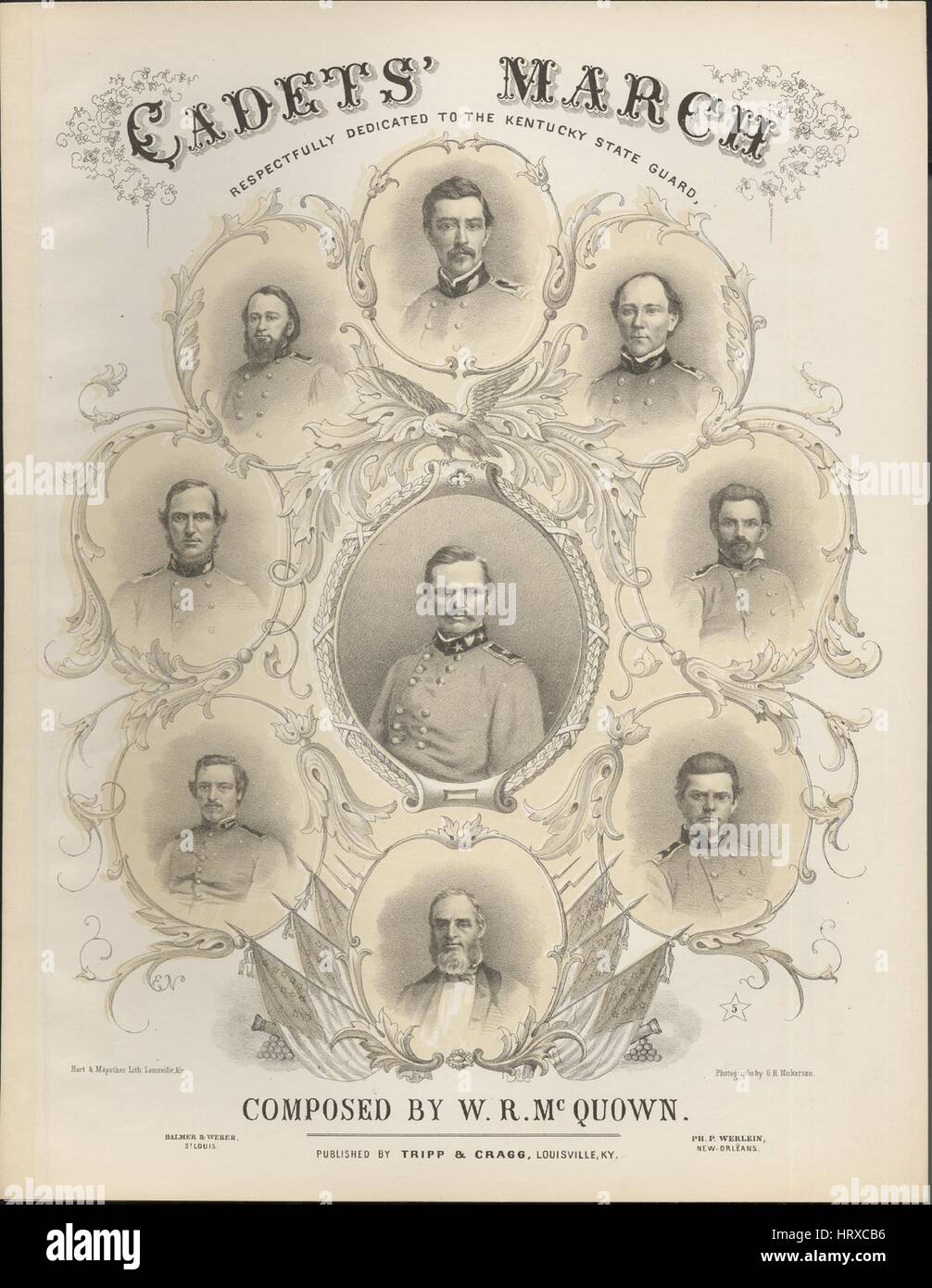 Sheet music cover image of the song 'Cadet's March', with original ...