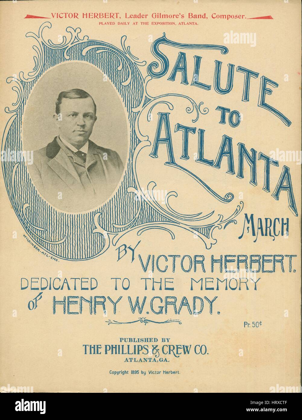Sheet music cover image of the song 'Salute to Atlanta March', with ...
