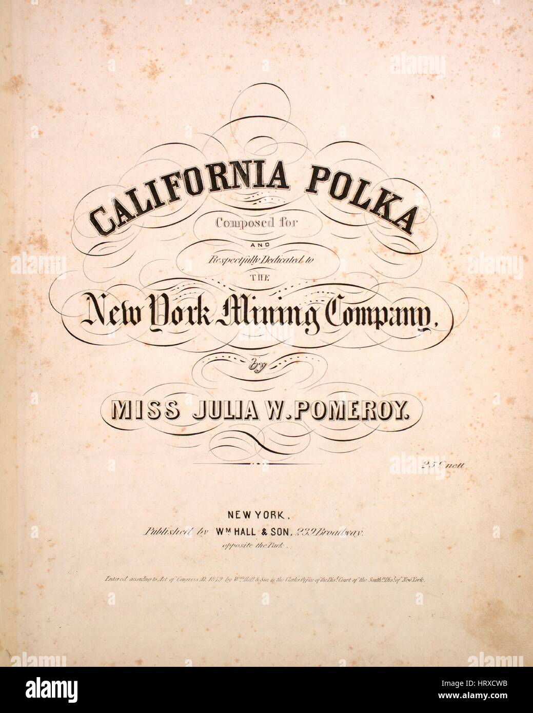Sheet music cover image of the song 'California Polka', with original ...