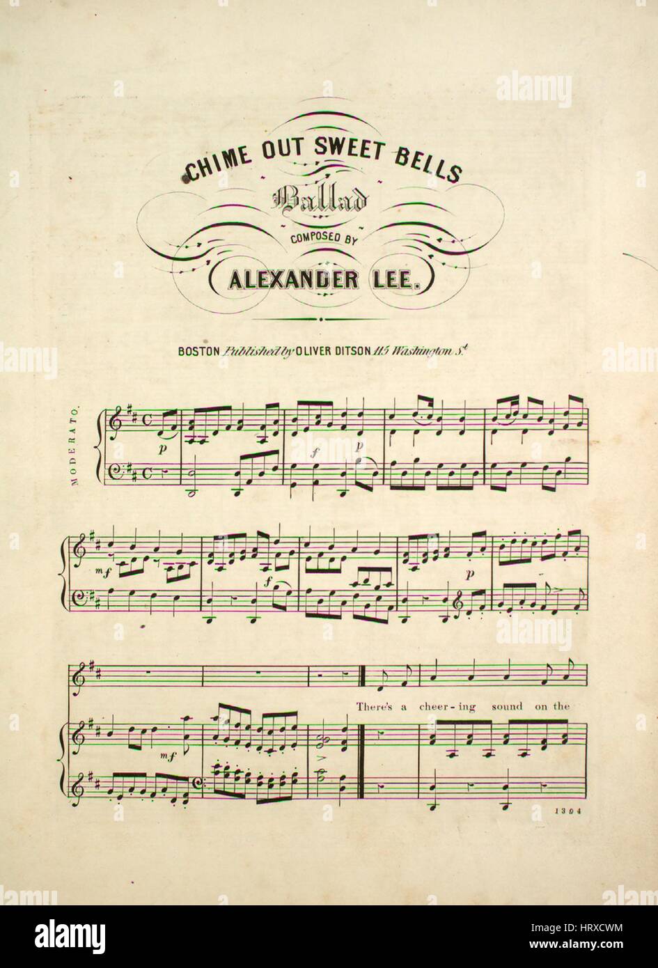 Sheet music cover image of the song 'Chime Out Sweet Bells Ballad ...