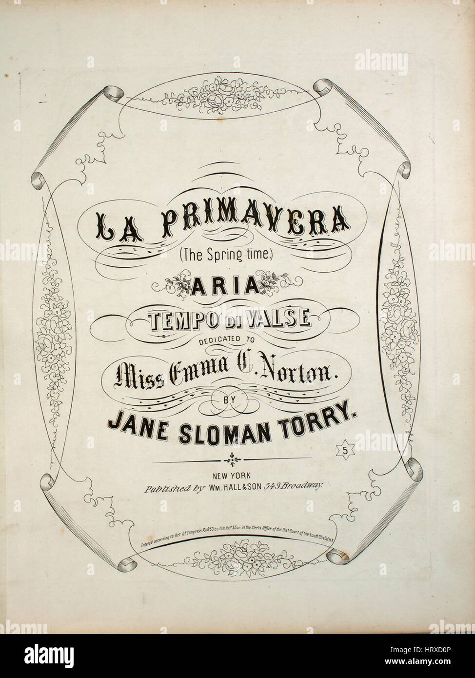 Sheet music cover image of the song 'La Primavera (The Spring time ...