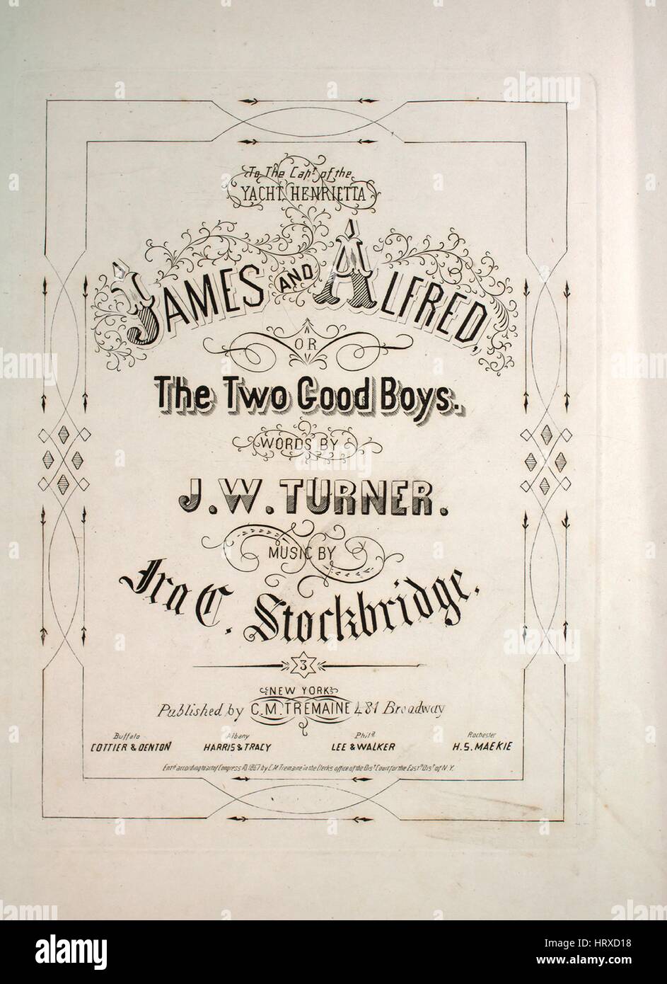 Sheet music cover image of the song 'James and Alfred, or, The Two Good ...