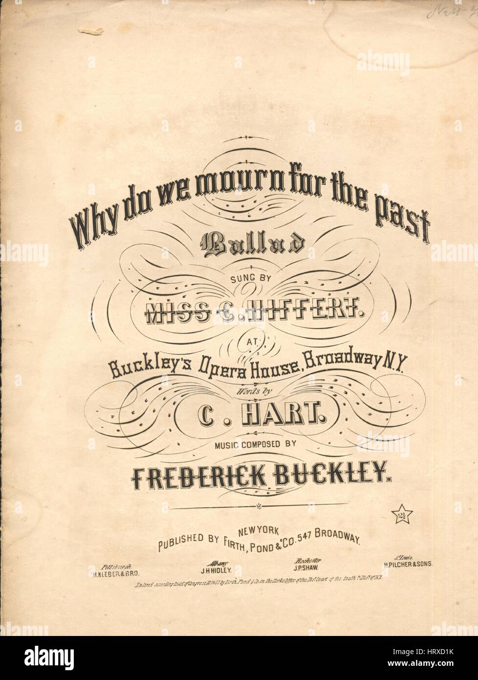 Sheet music cover image of the song 'Why Do We Mourn for the Past ...