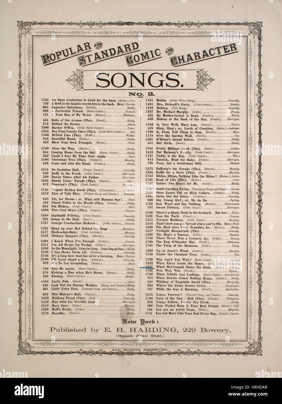 Sheet music cover image of the song 'Popular and Standard Comic and ...