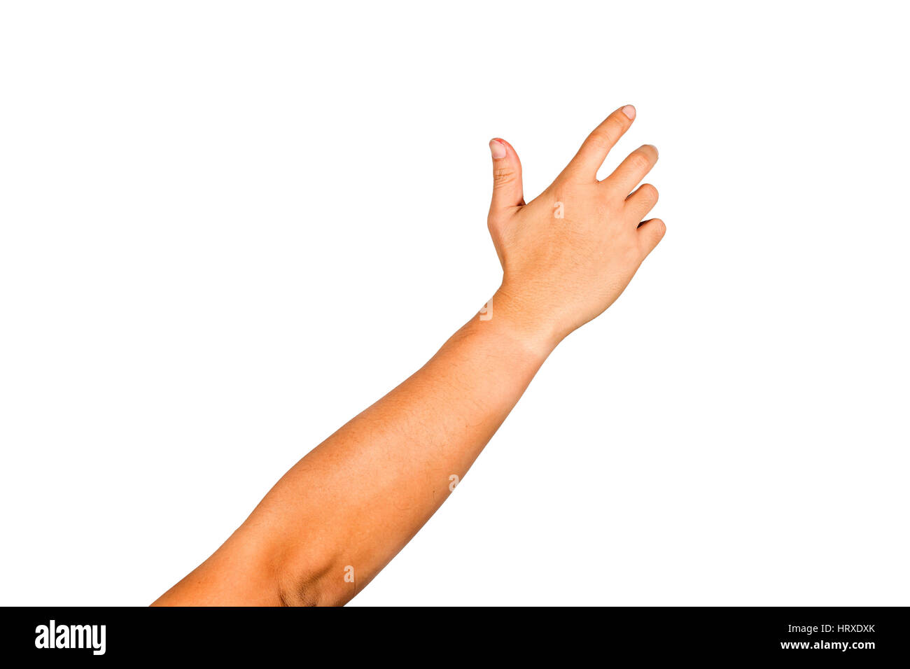 Gesture of reaching to grasp objects.Clipping path inside Stock Photo ...
