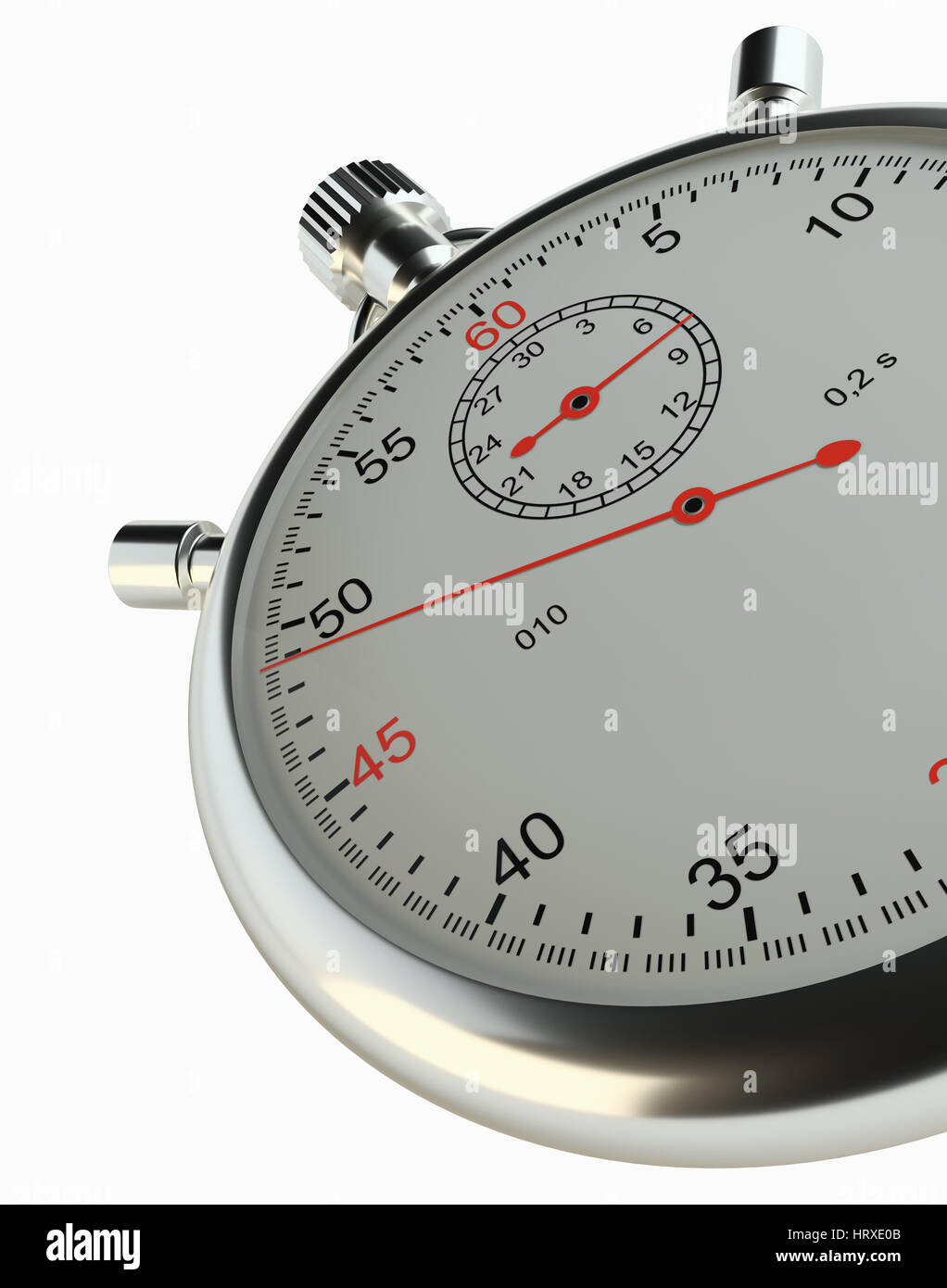 Stopwatch. Isolated on white background. 3d illustration Stock Photo ...