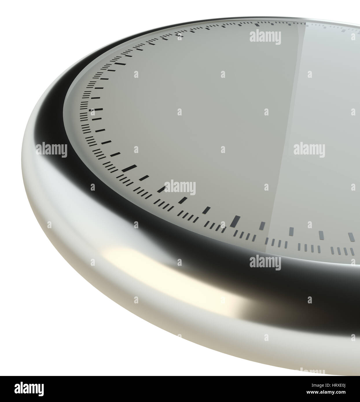 Clock face without numbers and arrows. Isolated 3D rendering on white ...