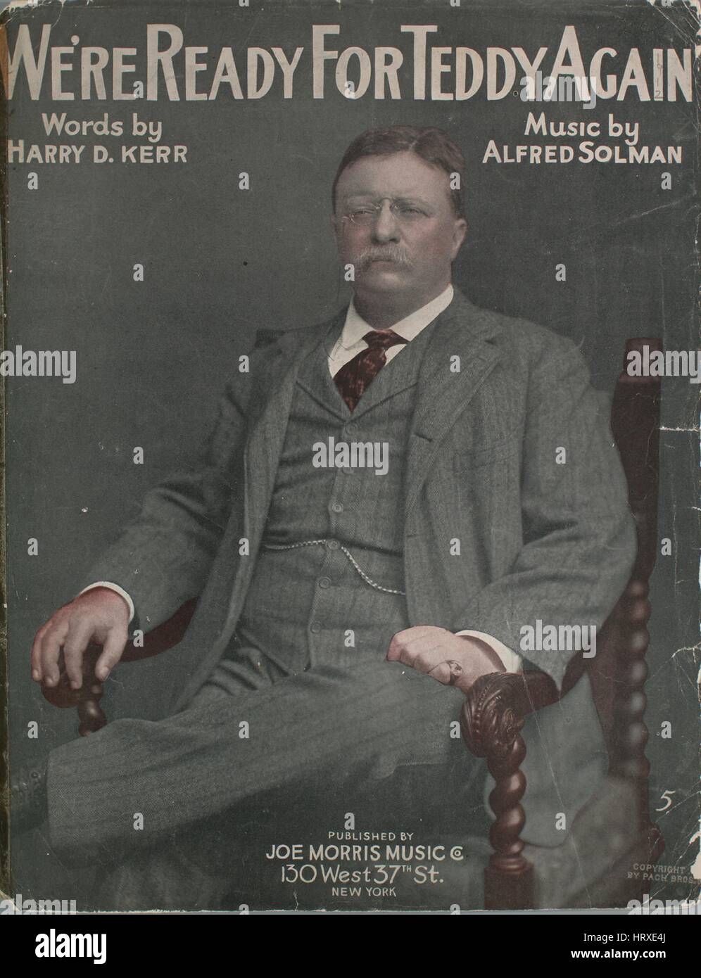 Sheet music cover image of the song 'We're Ready For Teddy Again', with ...